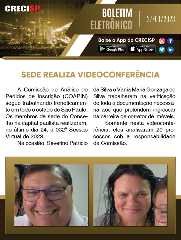 Sede realiza videoconferência - CRECISP