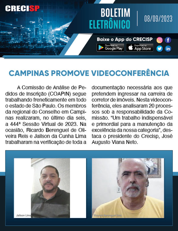 Campinas promove Videoconferência - CRECISP