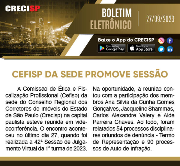 Cefisp da Sede promove Sessão - CRECISP