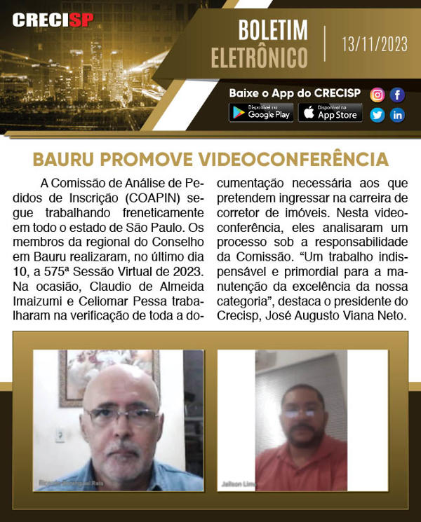 Bauru promove Videoconferência - CRECISP
